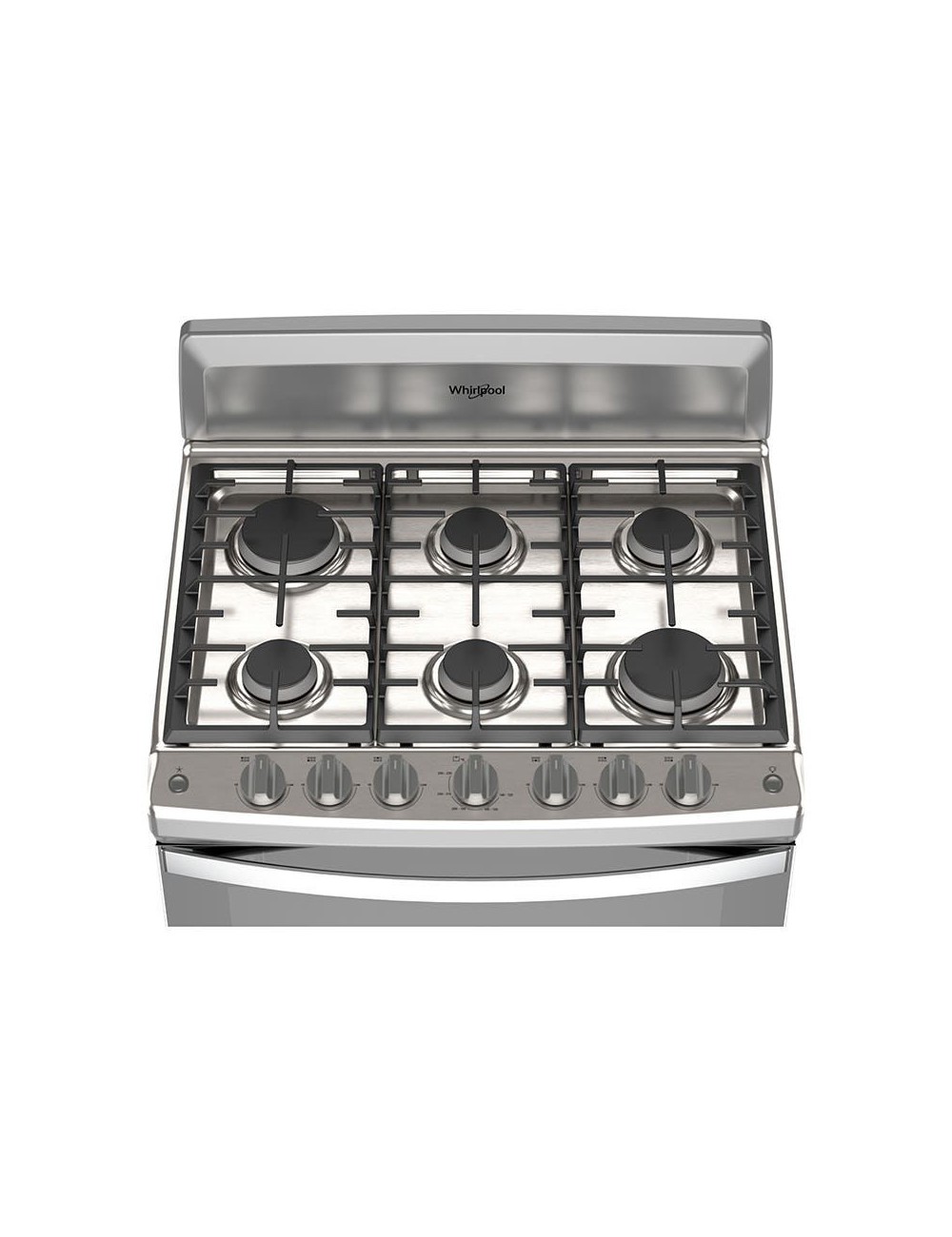 Estufa Whirlpool WFR3000S 30" Al Piso 6 Quemadores Silver